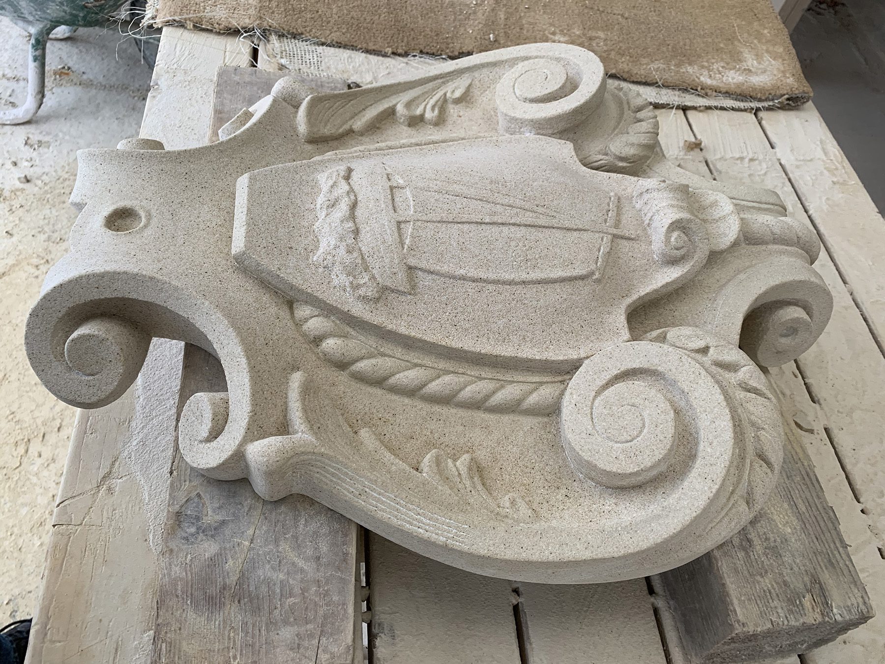 Sandstone Cartouche | Carving Work - G.Laing Stone Craft