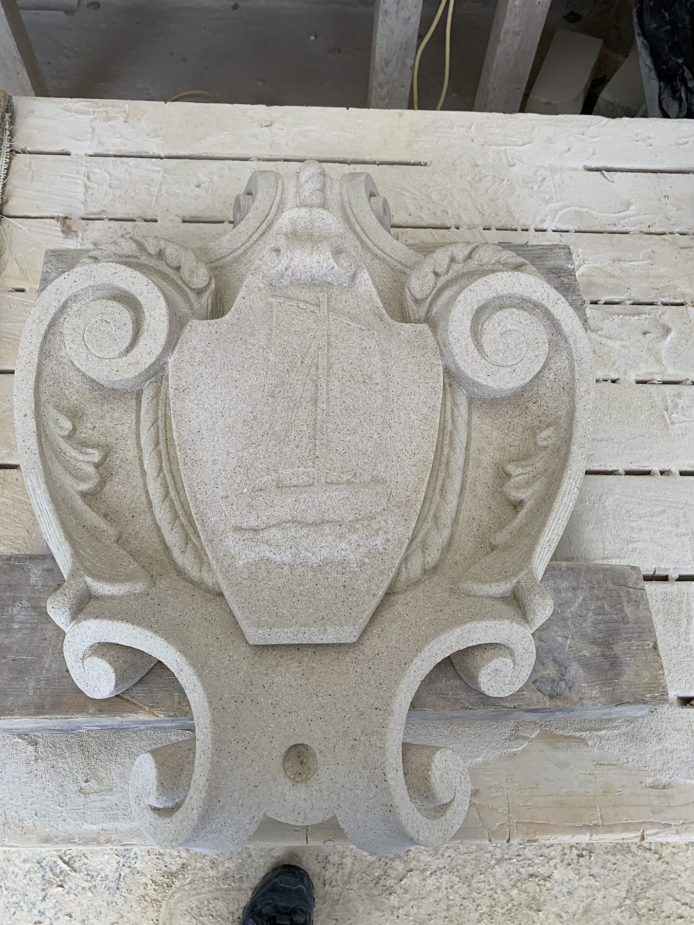 Sandstone Cartouche | Carving Work - G.Laing Stone Craft