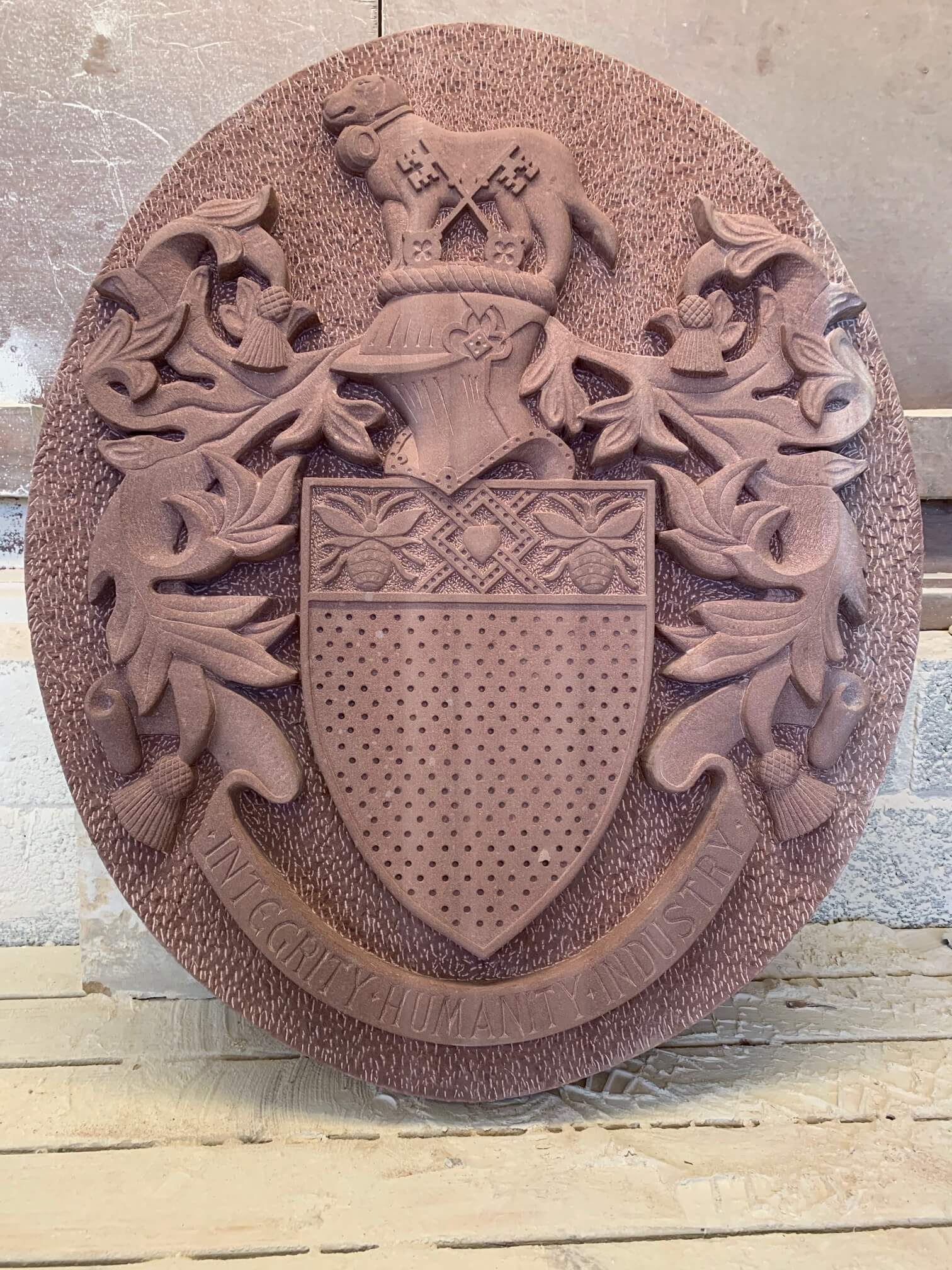Dunmaglass Estate Family Crest - G.Laing Stone Craft