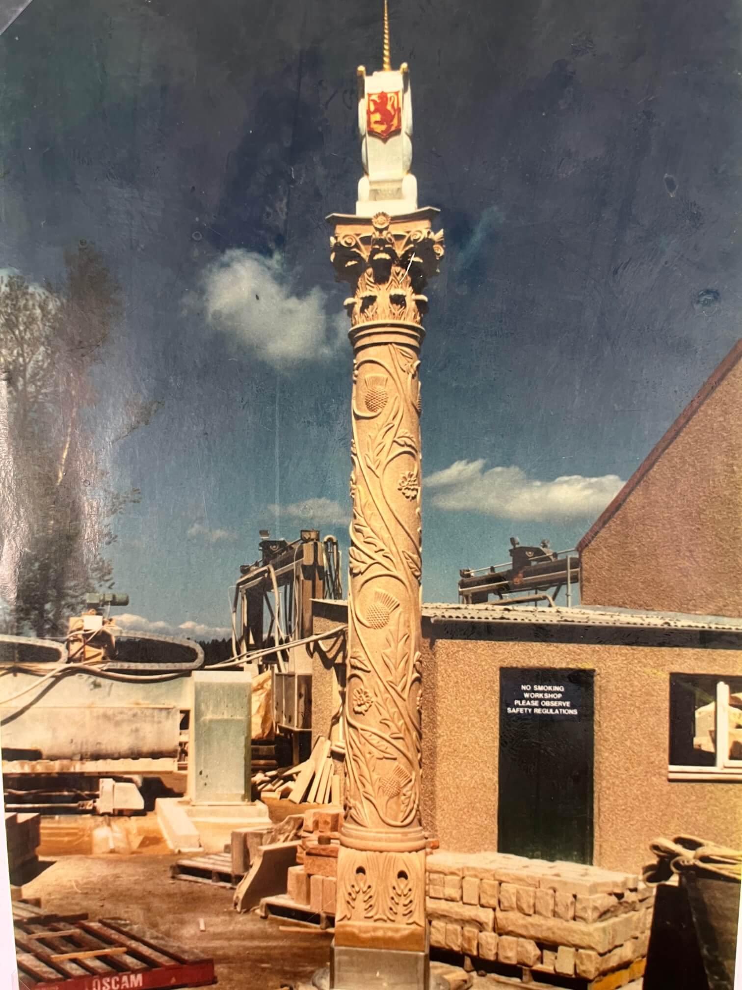 Unicorn Street Column - G.Laing Stone Craft